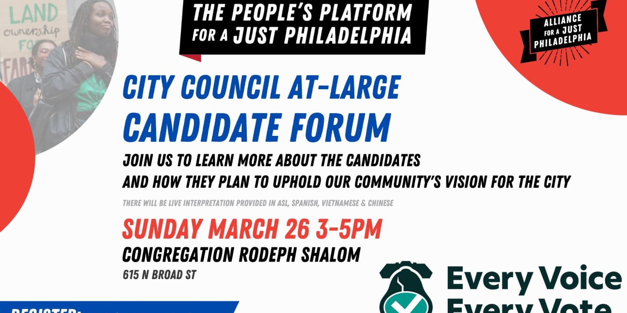 The People's Forum: A City Council At-Large Forum | Every Voice, Every Vote